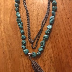 Lucky Brand | Jewelry | Lucky Feather Necklace | Poshmark